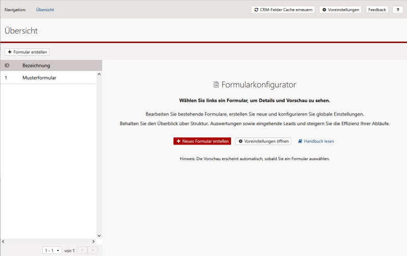 Formular erstellen - TecArt CRM Handbuch